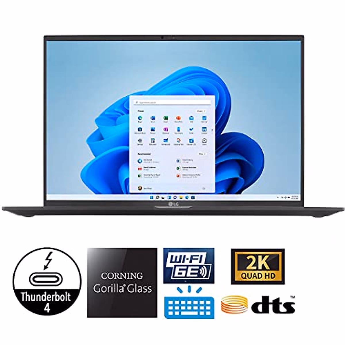 LG Gram 16 12th gen Intel Core i7-1260P Evo Platform Laptop Business, 16" WQXGA (2560 x 1600) IPS Display, Backlight Keyboard, Thunderbolt4, Wi-Fi 6E, Windows 11, 16GB RAM, 1TB PCIe SSD, HDMI Cable