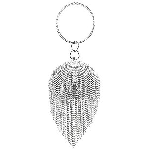 Oweisong Women’s Round Ball Evening Bag Clutch Cage Purse Vintage Banquet Shoulder Handbag