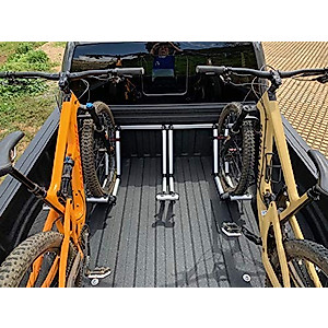 5 Bike Rack for Truck Bed -5 Standard Tire Bike Rack for Full Size Trucks -Effortless Wheel Mount, Skip Front Tire Removal, Drill-Free Installation -Bike Transport Rack Ideas