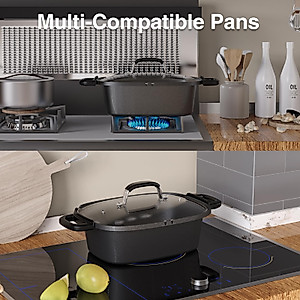 Anfilank 10-in-1 Programmable Slow Cooker with Timer, 6.8 Quart Crock Pot, Presets to Sous Vide, Bake, Sauté, Cook Rice& More, Nonstick Dishwasher-Safe Pot, Adjustable Temp&Time, Stainless Steel