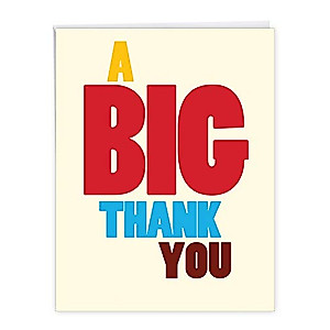 NobleWorks - Hilarious 8.5 x 11 Inch Notecard w/Envelope, Funny Cartoon Comic Strip, Stationery Jumbo Size Cards and Blanks - Big Thank You Card J9689