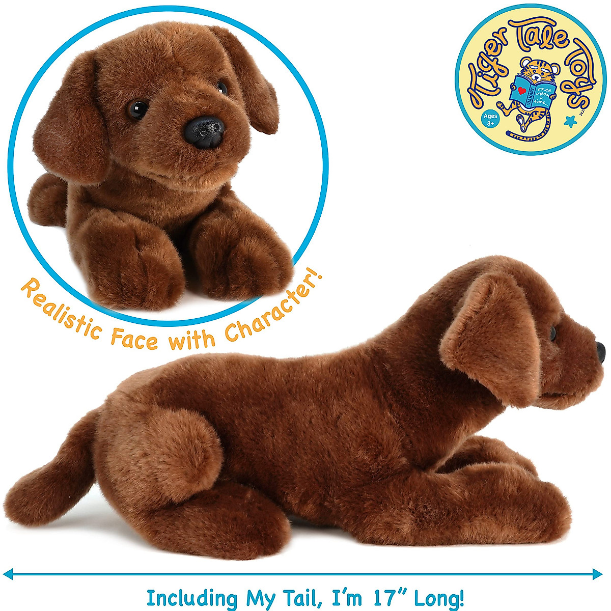 VIAHART TigerHart Cassie The Chocolate Lab - 12 Inch Stuffed Animal Plush Labrador Dog