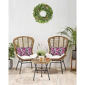 DuoPhi Pillow Covers Set of 2 Military Camouflage Camo Throw Pillow Covers Pink Farmhouse Style Pillowcase Cushion Cover for Sofa Couch Bed 12x20 Inch Lumbar Throw Pillow Cover