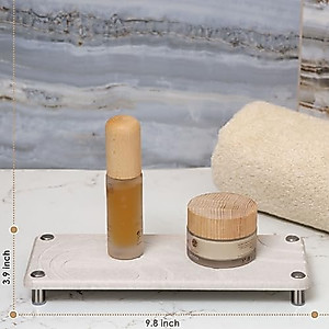 BRANDOVO Stone Sink Caddy - Instant Dry Sink Organizer - Kitchen Soap Tray - Fast Drying Stone Sink Tray - Kitchen Sink Caddy White Stone Sink Caddy - 9.8x3.9 inches