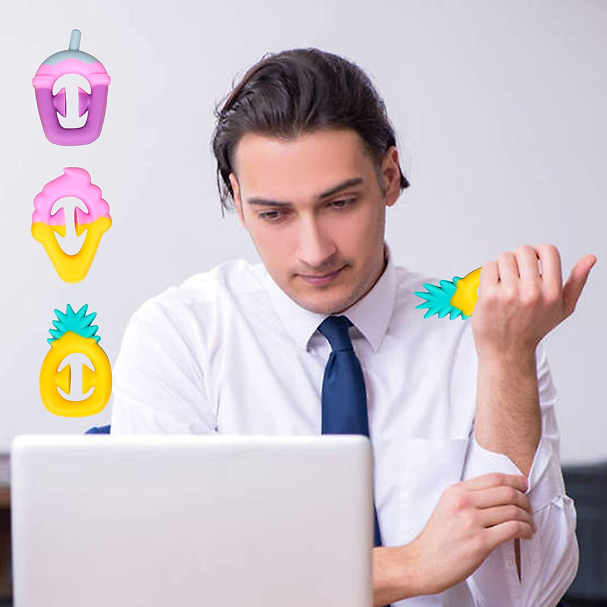 Snapper Fidget Toys,Grab and Snap Hand Toy,Snapper Popper Noise Maker Finger Sensory Toy,Stress Relief Squeeze Toy Easter Christmas Party Gift (4 Pieces)