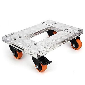 Movers Dolly- Heavy Duty Furniture Dolly Trolley Cart | 18''x12'' Aluminum Frame with 3'' TPU Professional Casters with Brake Option
