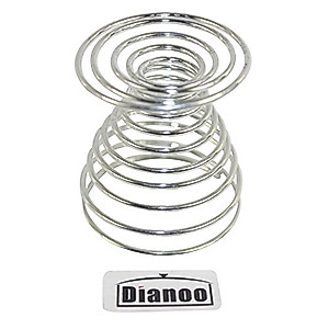 Dianoo Stainless Steel Egg Holder, Spring Wire Tray Boiled Egg Cups Holder Stand Storage, 8PCS, Silver