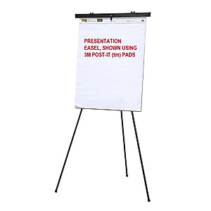 Lightweight Aluminum Flip-Chart Presentation Easel, 70 Inches, Black