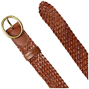 Lucky Brand Womens Braided Leather Belt, Small/Medium (26"-30"), Woven-Tan
