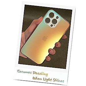Dosanlues Holographic Iridescent Phone case for iPhone 12 Pro Max, [10FT Drop Protection] Translucent Matte Hard PC Back with Soft Silicone Edge Slim Protective for iPhone 12 Pro Max Case 6.7"