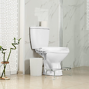STAUBER Best Potty Stool - Squatting Toilet Stool (Clear Acrylic, 6.5" Height)