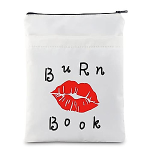 MNIGIU Funny Movie Inspired Book Sleeve with Pocket Burn Book Protector Cover Mean Girl Merchandise (Burn Book)