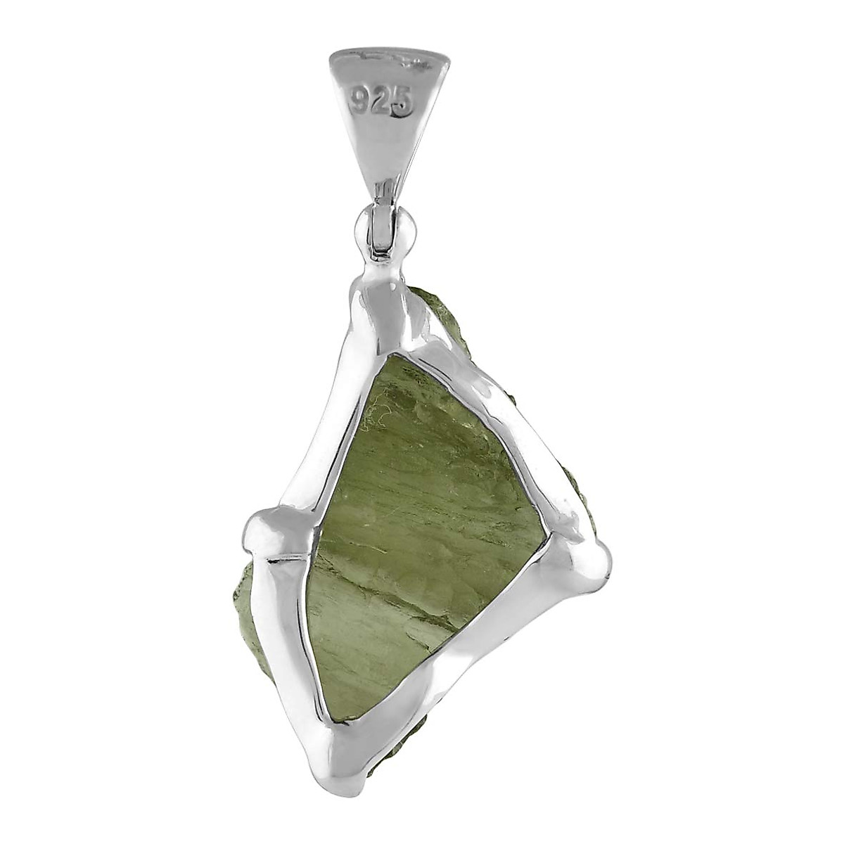 Starborn Natural 12-15 cts Moldavite Sterling Silver Pendant
