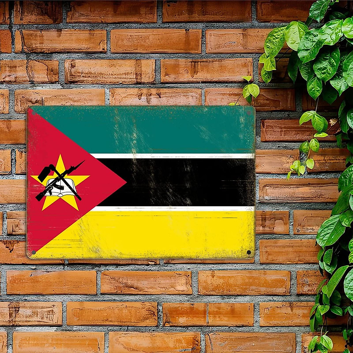 Man Cave Decor Flag Metal Sign Personalized State Metal Tin Plaque Metal Wall Plaques Funny Novelty Sign Rusty Indoor Outdoor Hanging Poster Unique Flag Design Print Art 8x12in