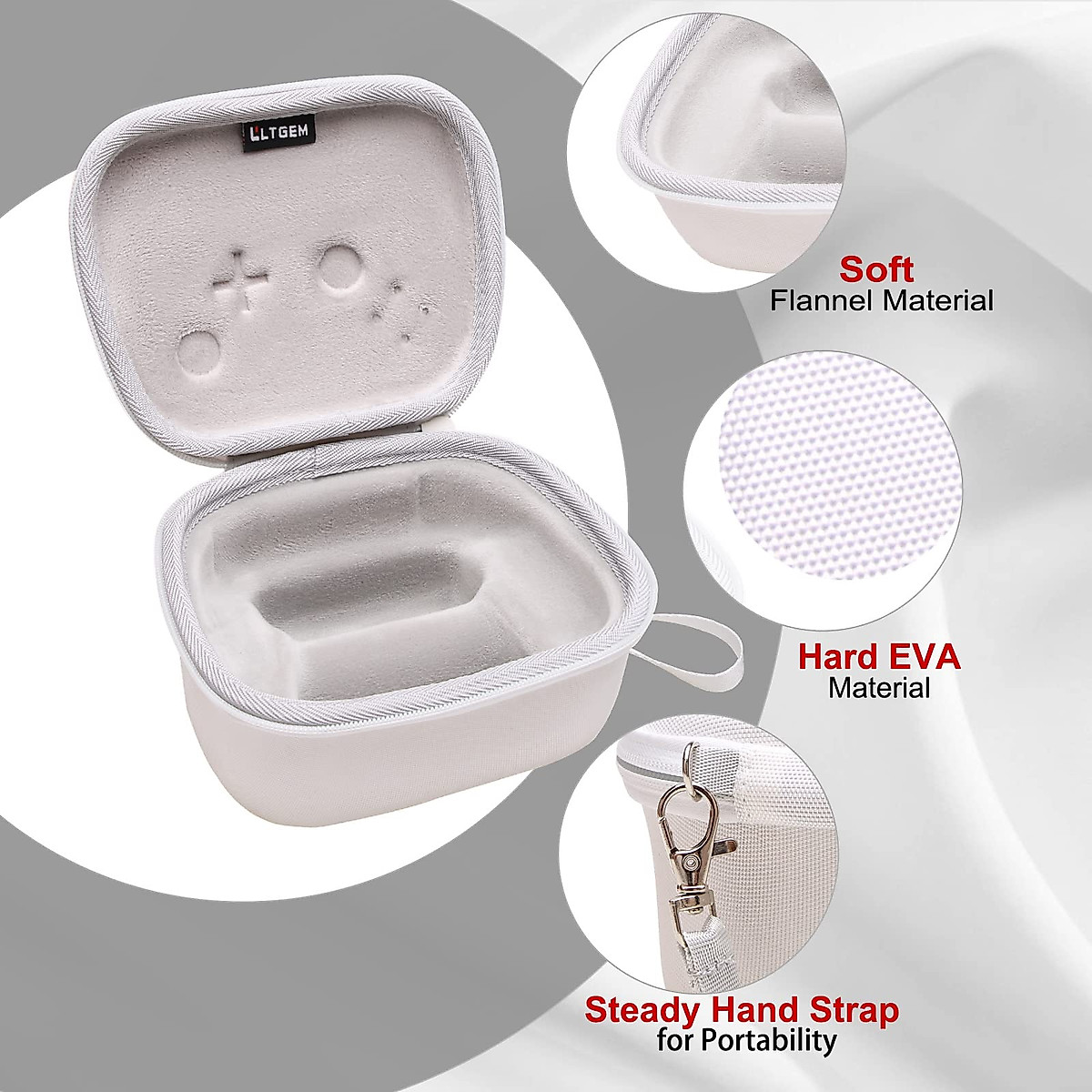 LTGEM EVA case for 8Bitdo Ultimate Bluetooth Controller with Charging Dock (White) - Travel
