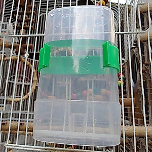 2 pcs Bird Feeder for Cage, Parakeet Water Dispenser Parrot Feeder Parakeet Waterer Cockatiel Cage Accessories, Automatic Feeding for Budgies Finch Canaries Lovebirds