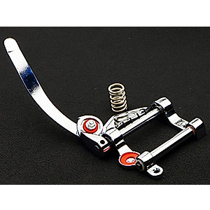 Guitar Vibrato Tailpiece Tremolo, Flat Top Body Tremolo Unit Vibrato Bridge for Tele, SG, LP Electric Guitars Chrome