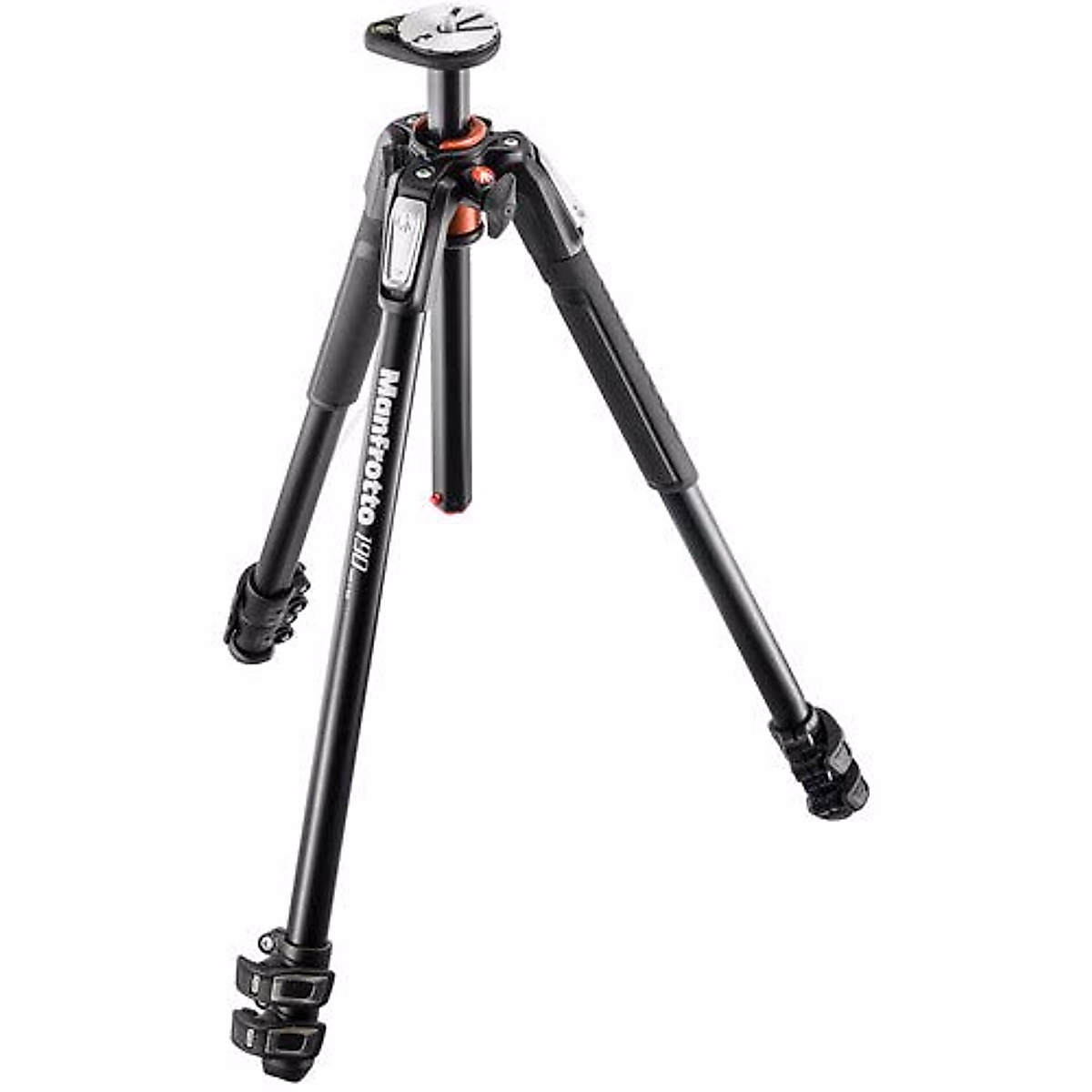 Manfrotto MT190XPRO3 3 Section Aluminum Tripod Legs with Q90 Column (Black), Bundled with A ZAYKiR Tripod Strap Non-Slip with Two Quick-Release Loops (Black)