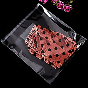 Yotelab Clear Resealable Cellophane Plastic Bags Self Adhesive for Packaging Shirts, Clothing and Products,50 Pcs 9x12 Inches Self Sealing Cellophane Bags