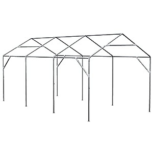 Outsunny 19.7' x 9.7' Heavy Duty Party Tent & Carport with Removable Sidewalls and Double Doors, Large Canopy Tent, Sun Shade Shelter, for Parties, Wedding, Outdoor Events, BBQ, White