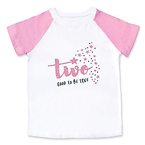 Wild and Happy 2nd Birthday Party Tee Shirt for 2 Year Old Little Girls, Size 2T