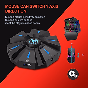Keyboard and Mouse Adapter Converter Instead of Joystick,Support Headset Voice Gamepad Adapter Compatible With Ps4, N-Switch, Xbox One, Ps3, Xbox 360