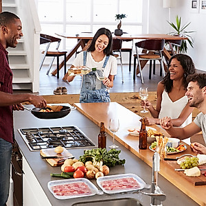 4 Packs Bacon Keeper for Refrigerator Deli Meat Container for Fridge with Lids Airtight Cold Cuts Storage Containers for Fridge Food Shallow Low Profile Bacon Holder with 2 Pcs Buffet Serving Tongs