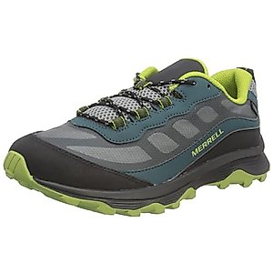 Merrell Moab Speed Low WTRPF Sneaker, Deep Green/Black, 3 US Unisex Big Kid
