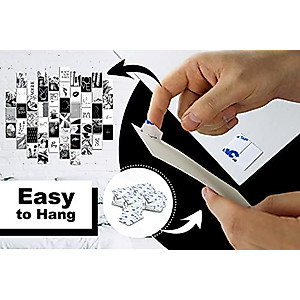 KOLL DECOR Black and White pictures for wall decor - 50 Set 4''x6'' Prints Black and White collage kit Room Collage Decoration Aesthetic Wall Collage Kit for Teen Girls