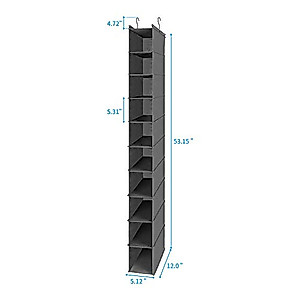 MAX Houser Hanging Closet Organizer, Hanging Sweater Organizer,Foldable Hanging Shelves for Closet