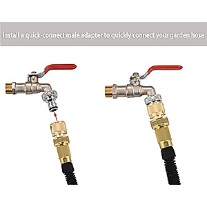 Wantmatch 275-330 Gallon IBC Tote Tank Adapter, Fine Thread + Brass Spigot faucet,Replacement Valve Fitting for Garden Hose Connection to IBC Tote