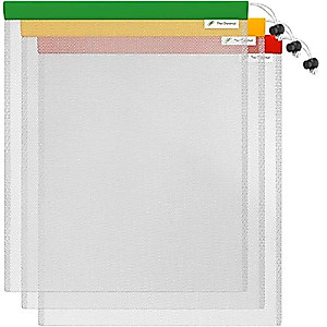 Mesh Laundry Bag for Delicates- 3 Pack 12”x10” Mesh Bag - Reusable Produce Bags - Small Nylon Mesh Laundry Bag for Vegetables, Garments, Grocery - Wash Organizer Bag for Washing Machine