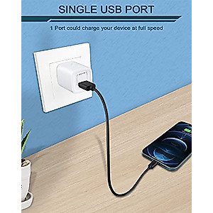 Charger Block, AILKIN 5Pack USB Wall Charging Adapter Fast Charge Power Plug Brick for iPhone 14 13 Pro Max 12 11, Samsung Galaxy S22 Ultra, Google, LG, One Port USB Mini Station Cube Box for Travel