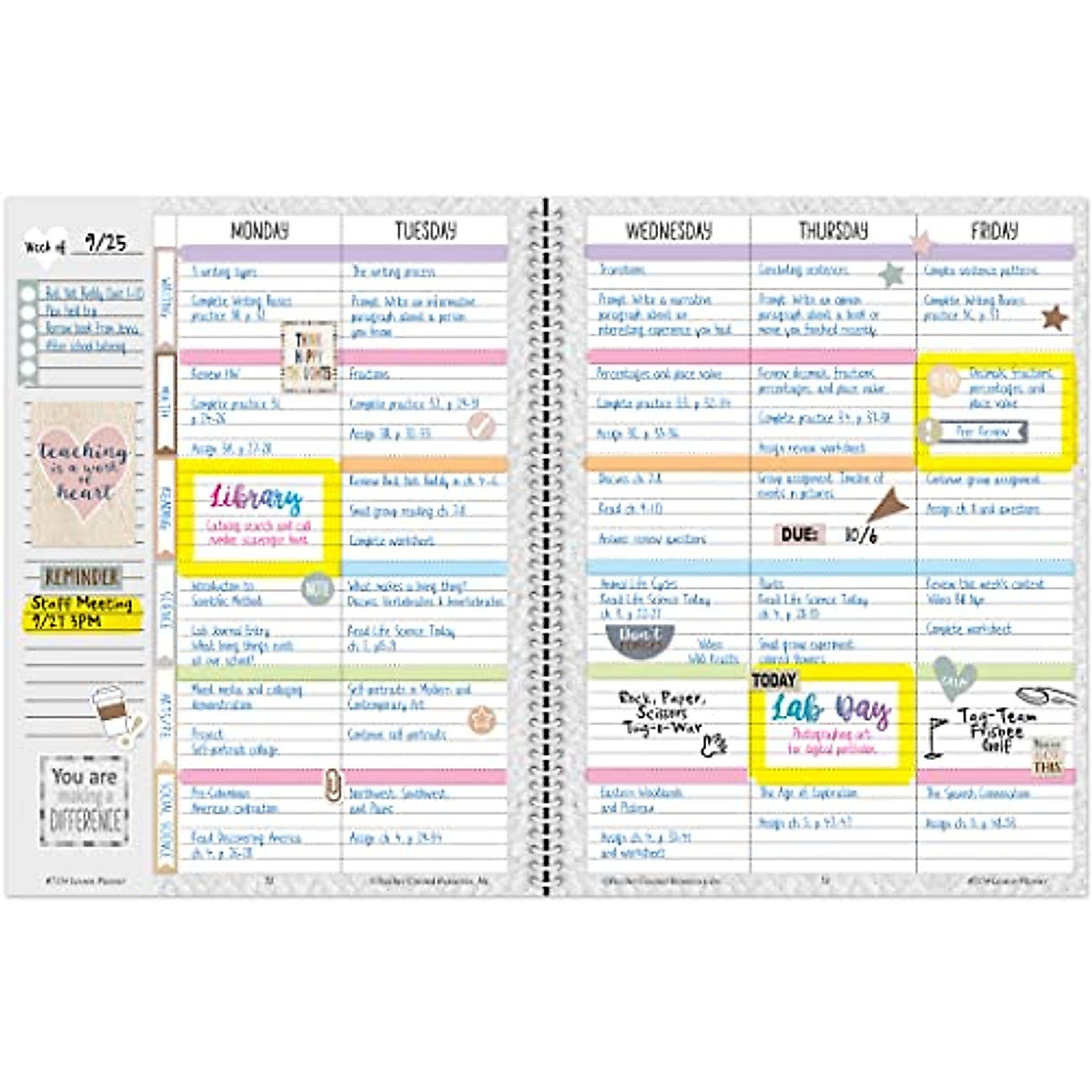 Teacher Created Resources Everyone is Welcome Lesson Planner 8.5 inches X 11 inches