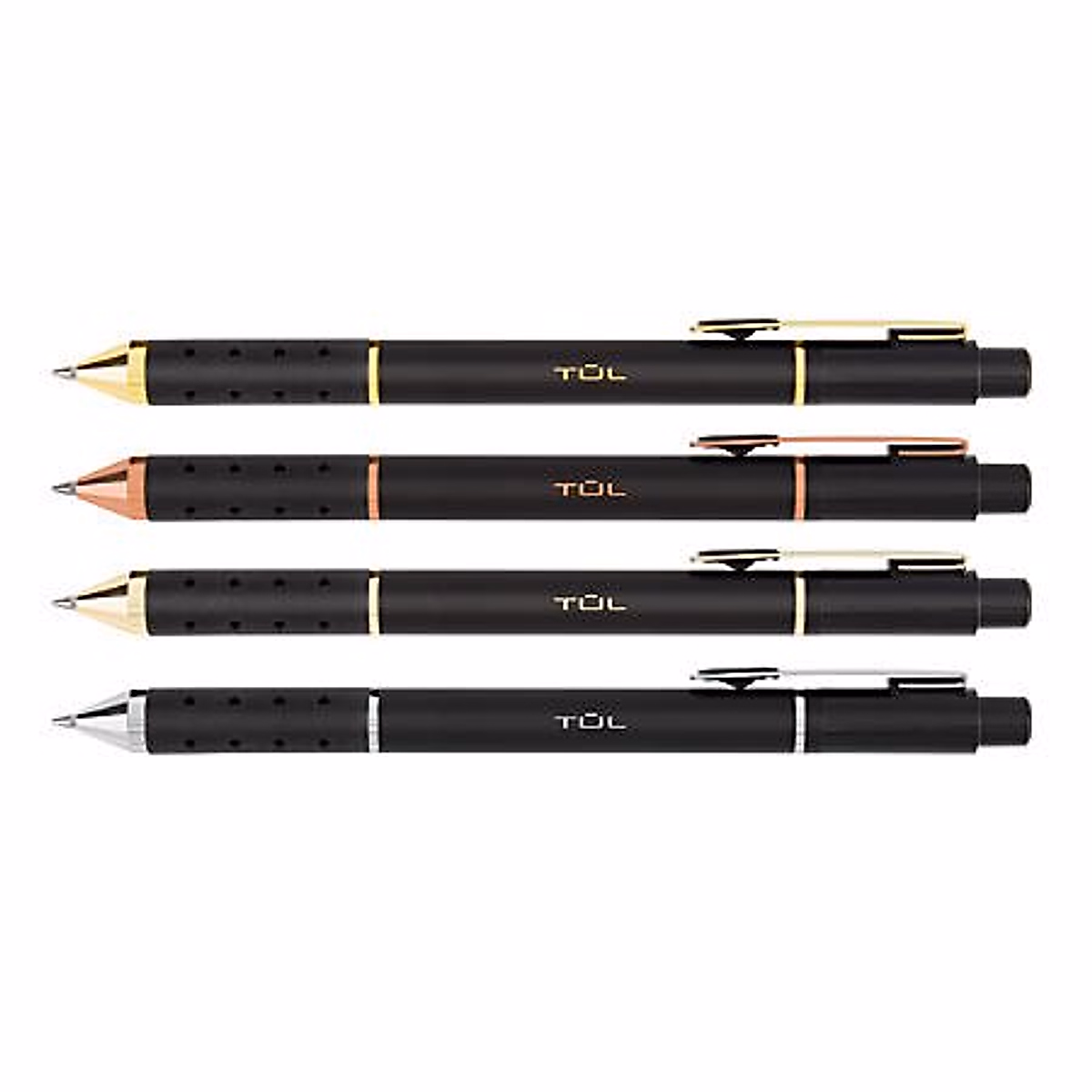 TUL Element Limited-Edition Retractable Ballpoint Pens, Medium Point, 1.0 mm, Assorted Barrel Colors, Black Ink, Pack Of 4