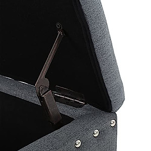 Christopher Knight Home Tatiana Fabric Storage Ottoman, Charcoal