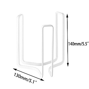 MINGFANITY 2PCS Dinnerware Bowl Plate Holder,Bowl Holders Organizer Fit for 5 Inches Diameters Bowl, Metal Bowl Storage Dying Display Rack for Cabinet, Counter and Cupboard -White