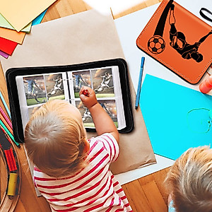 Soccer Card Binder 4-Pocket Trading Card Binder with 400 Card Sleeves Portable Card Album Case for Card Collection Soccer Star Sports Cards Display Case(400 Pocket Soccer)