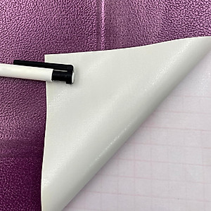 Yifely Purple Grid Shelving Paper Removable Shelf Liner PVC Drawer Sticker Redo Old Nightstands Doors 17.7 Inch by 9.8 Feet