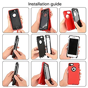 MAXCURY for iPhone 6 Case & iPhone 6s Case Heavy Duty Shockproof Series Case for iPhone 6/6S (4.7")-V2 with Built-in Screen Protector Compatible with All US Carriers - Black