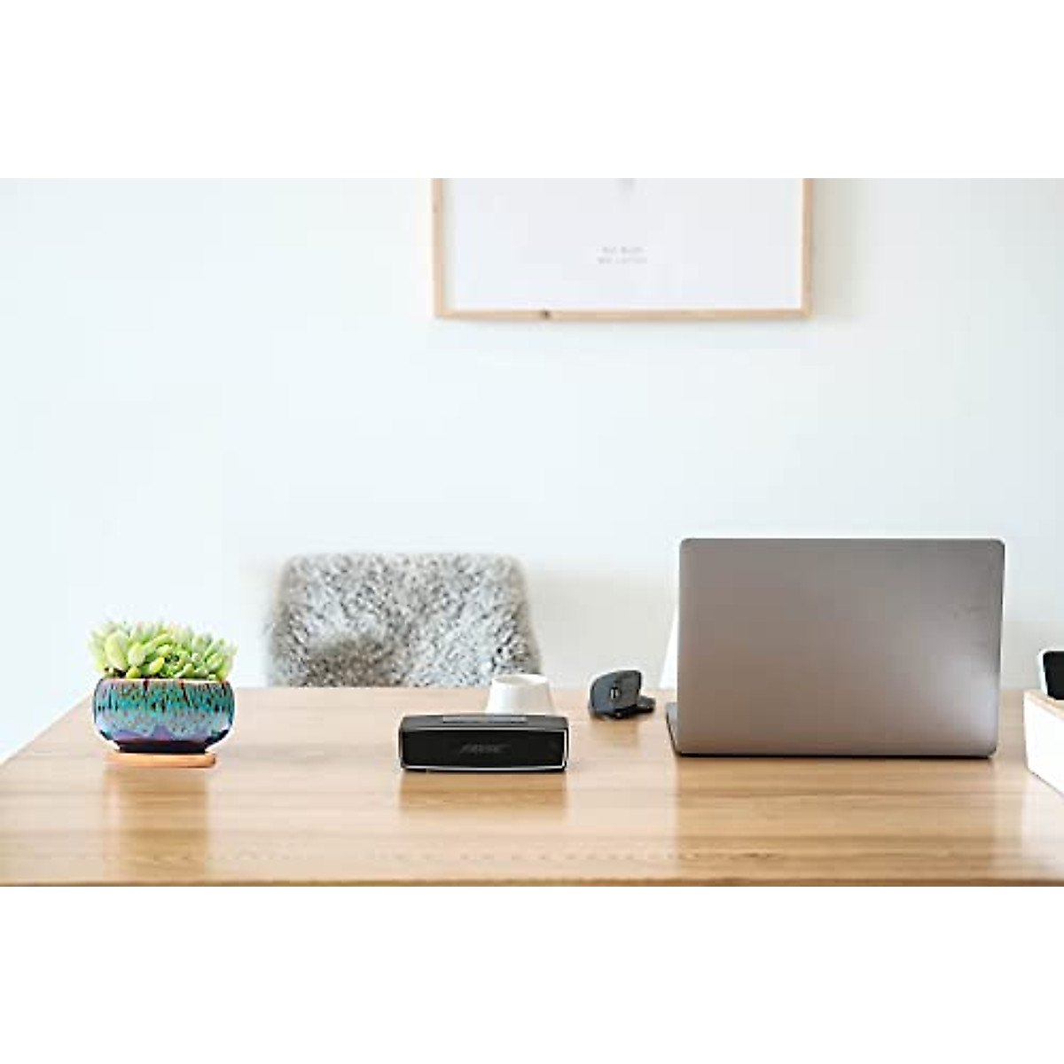 LAMDAWN Cute Ceramic Succulent Garden Pots, Planter with Drainage and Attached Saucer, Set of 5 -Plants Not Included (Round)