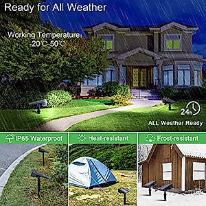 Bright Solar Spot Lights Outdoor Motion Sensor,3 Modes Solar Motion Sensor Outdoor Lights,Waterproof Solar Lights Outdoor,LED Garden Landscape Spotlights for Yard Pathway Driveway Walkway Wall(2Pack)