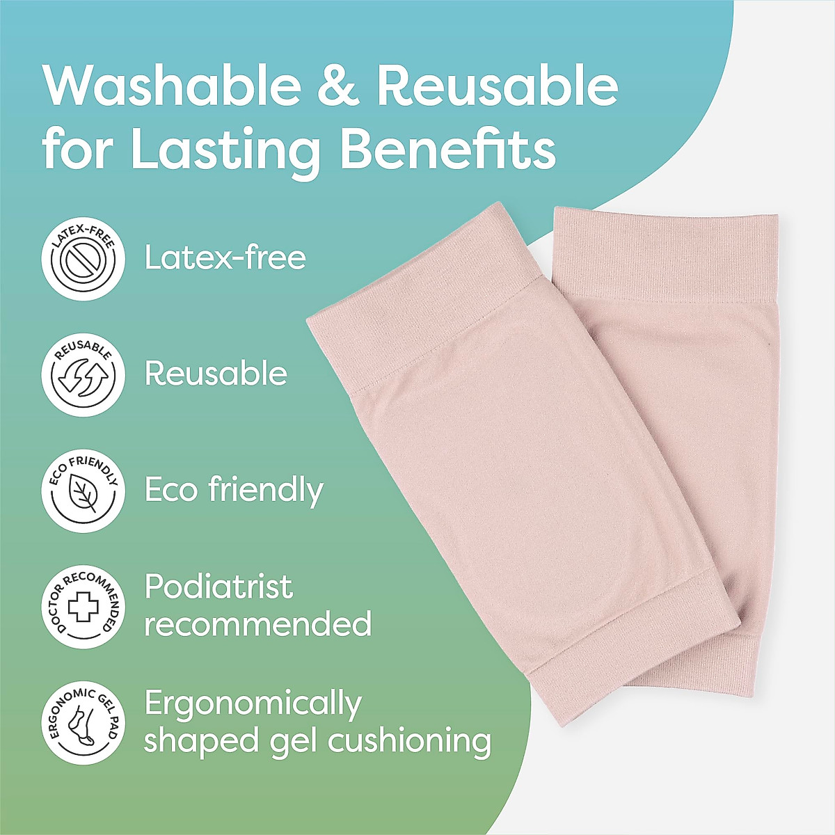 ZenToes Achilles Tendon Support Sleeve, Padded Compression Sleeve for Achilles Tendonitis Relief & Haglunds Heel, Washable Padded Socks & Heel Protectors for Bursitis Relief, 1 Pair