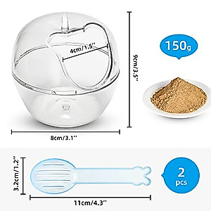 small pet Hamster Sand Bath Container, Transparent Plastic Toilet with Sand Scoop Set, Bath tub Bathroom Special Animals Cage Accessories