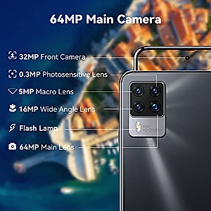 CUBOT X50 Mobile Phone 8 GB RAM+128GB ROM, Smartphone Android 11with 64MP Rear Cameras,6.7 Inch Large Screen 4G Dual SIM Phone 4500mAh Battery, Fingerprint& Face Unlock,GPS NFC-Black