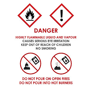 Roundfire Premium Tabletop Fireplace Fuel - 0.5 Liter Denatured Alcohol for Gel & Ethanol Fire Pits