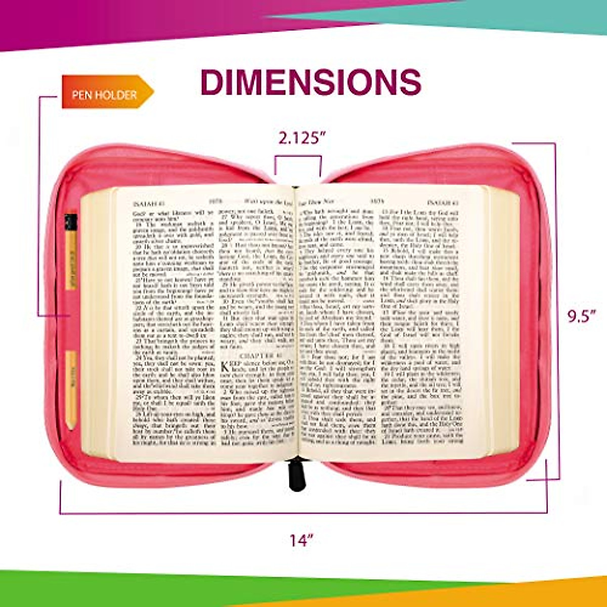 Children's Bible Cover - Pink - Medium Size