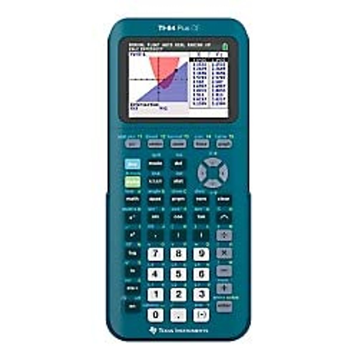 Texas Instruments TI-84 Plus CE Handheld Graphing Calculator, Teal, 84PLCE/TBL/1L1/AS