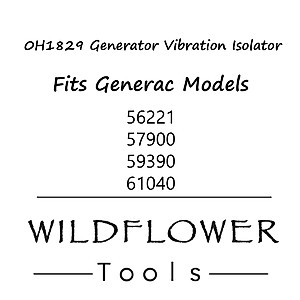 WILDFLOWER Tools 0H1829 Generator Vibration Isolator for Generac