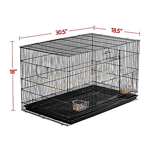 Topeakmart Pet Products Stackable Rectangle Flight Bird Cages for Small Birds Parrots Parakeets Cockatiels Conures Budgies Lovebirds Canaries Finches w/Slide-out Tray